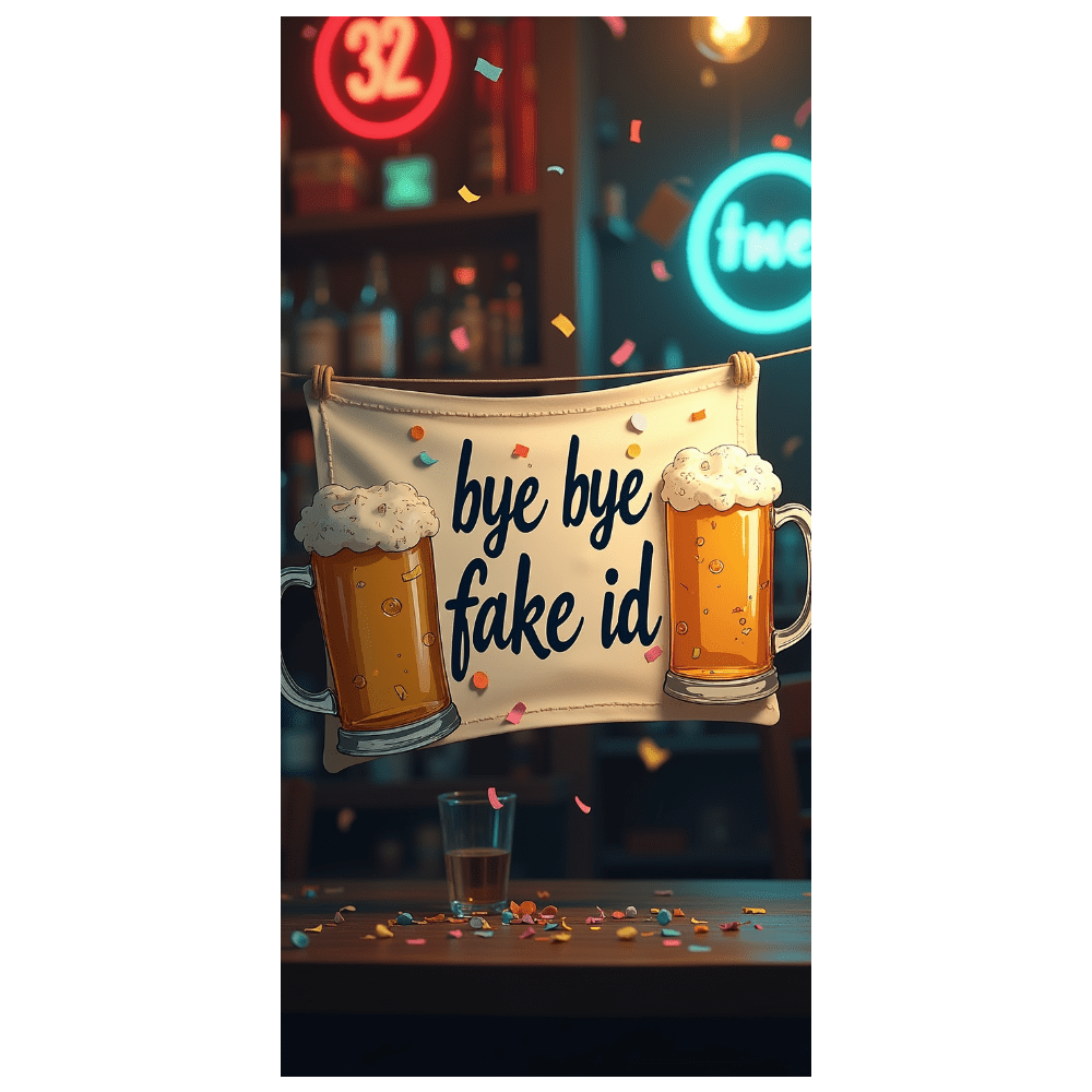 LUUFILx Colorful and Fun 21st Birthday Banner with Beer Mug Elements ...