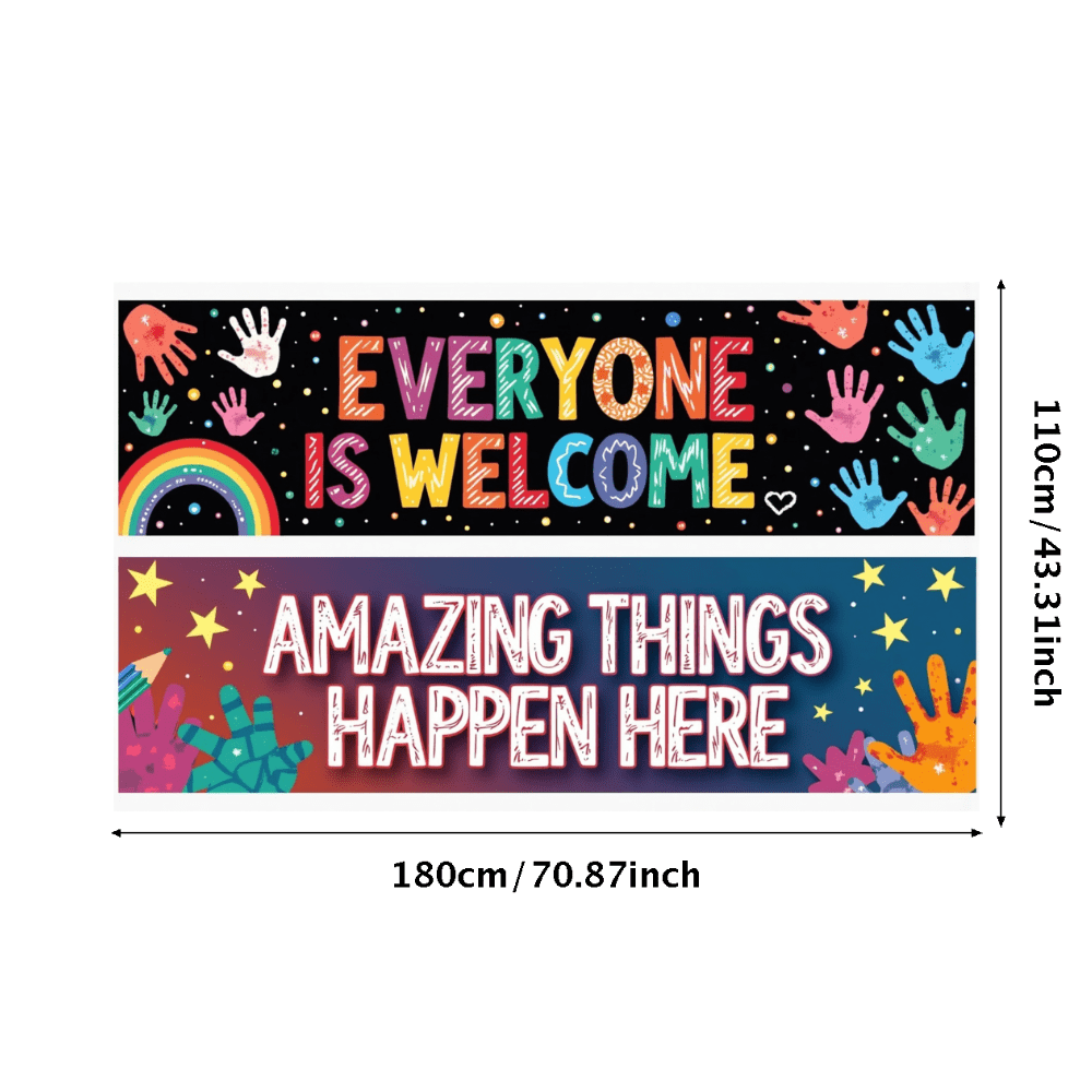 LUUFILx Colorful Inspirational Welcome Classroom Banner Set ...