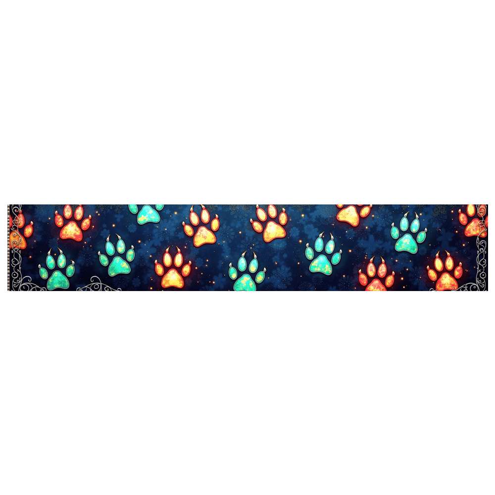 LUUFILx Colorful Paw Print Design Background Banner Pet Themed Party ...