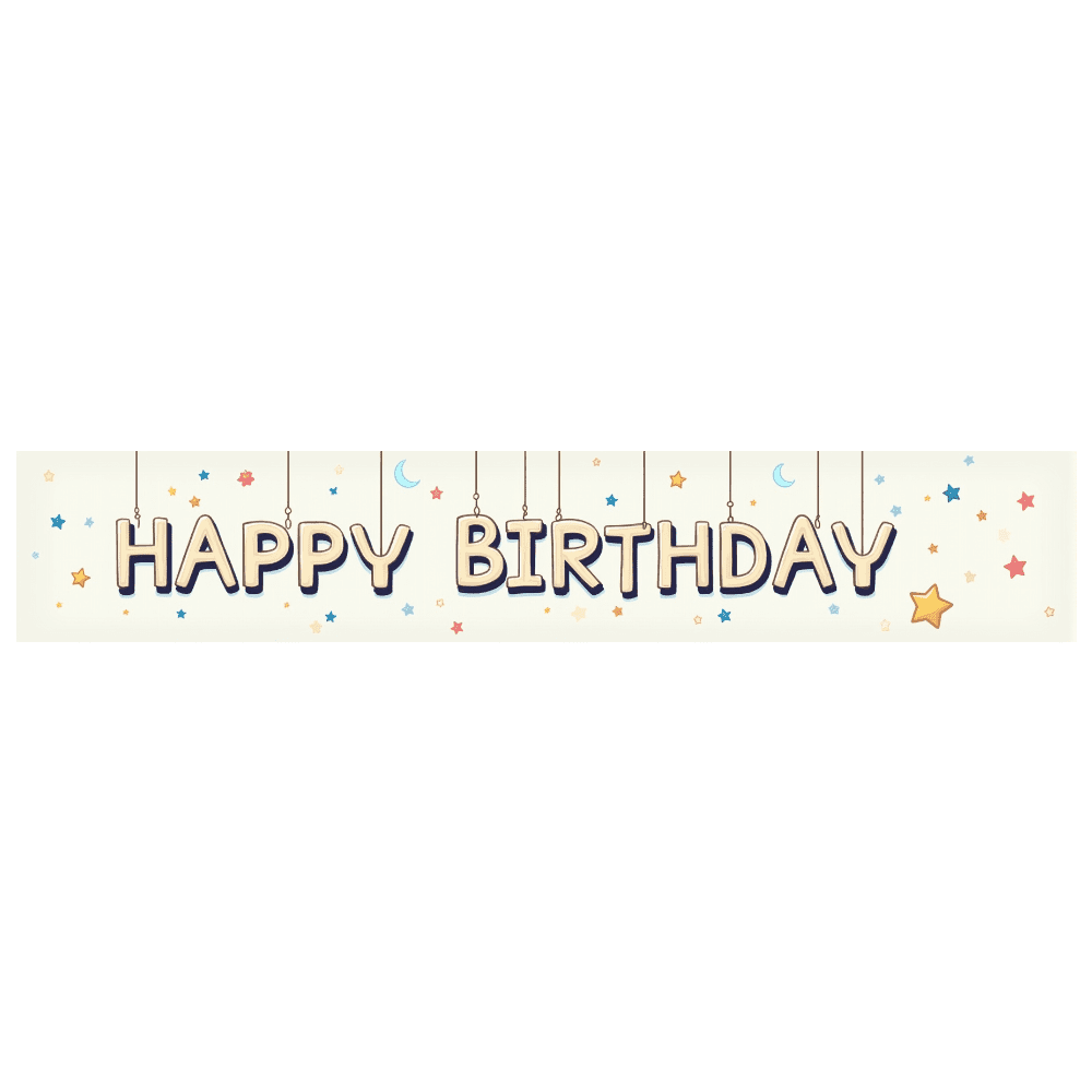 LUUFILx Colorful Rustic Style Happy Birthday Banner with Star Accents ...