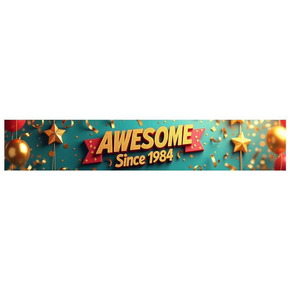 LUUFILx Colorful Star Adorned 1984 Themed Background Awesome Since 1994 ...