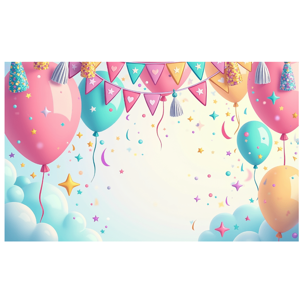 LUUFILx Colorful Star Heart Shaped Party Banner Backdrop Decor for ...