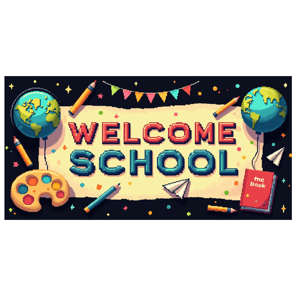 LUUFILx Colorful Welcome Back to School Banner Background Backdrop ...