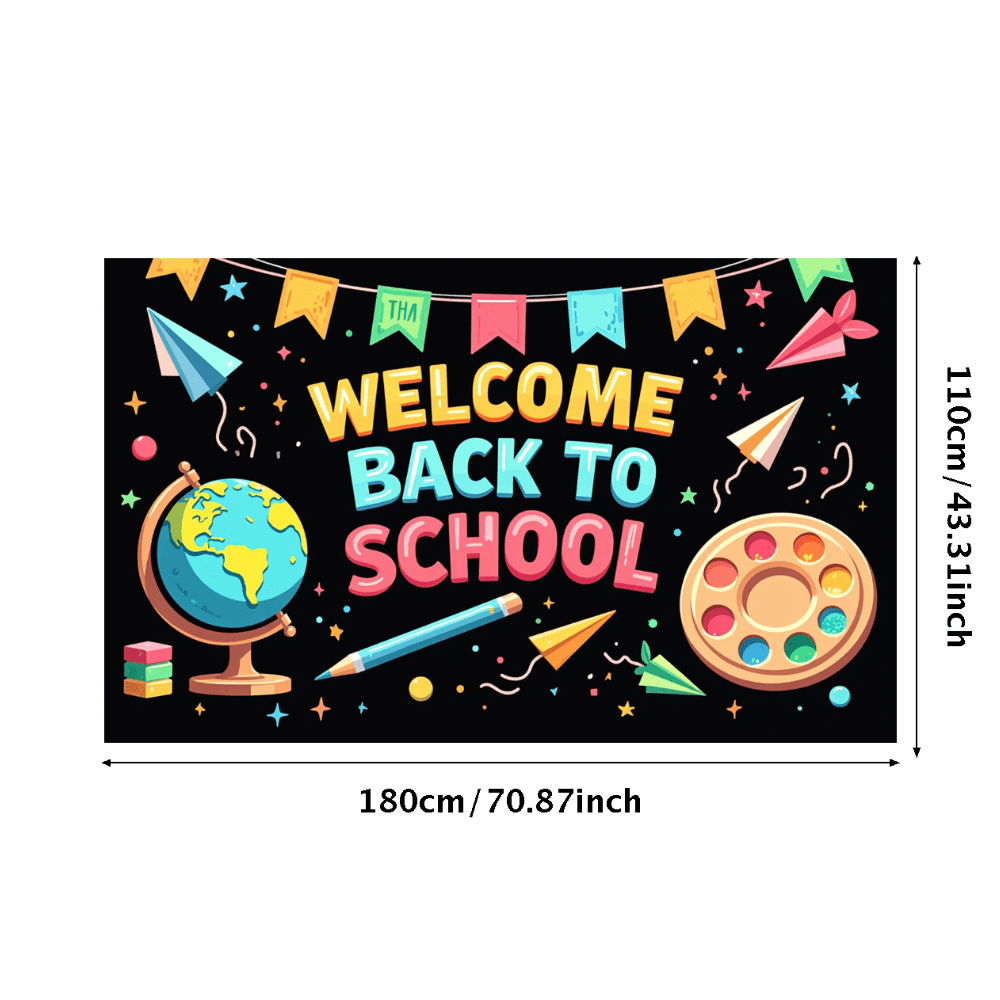 LUUFILx Colorful Welcome Back to School Banner Background Backdrop ...