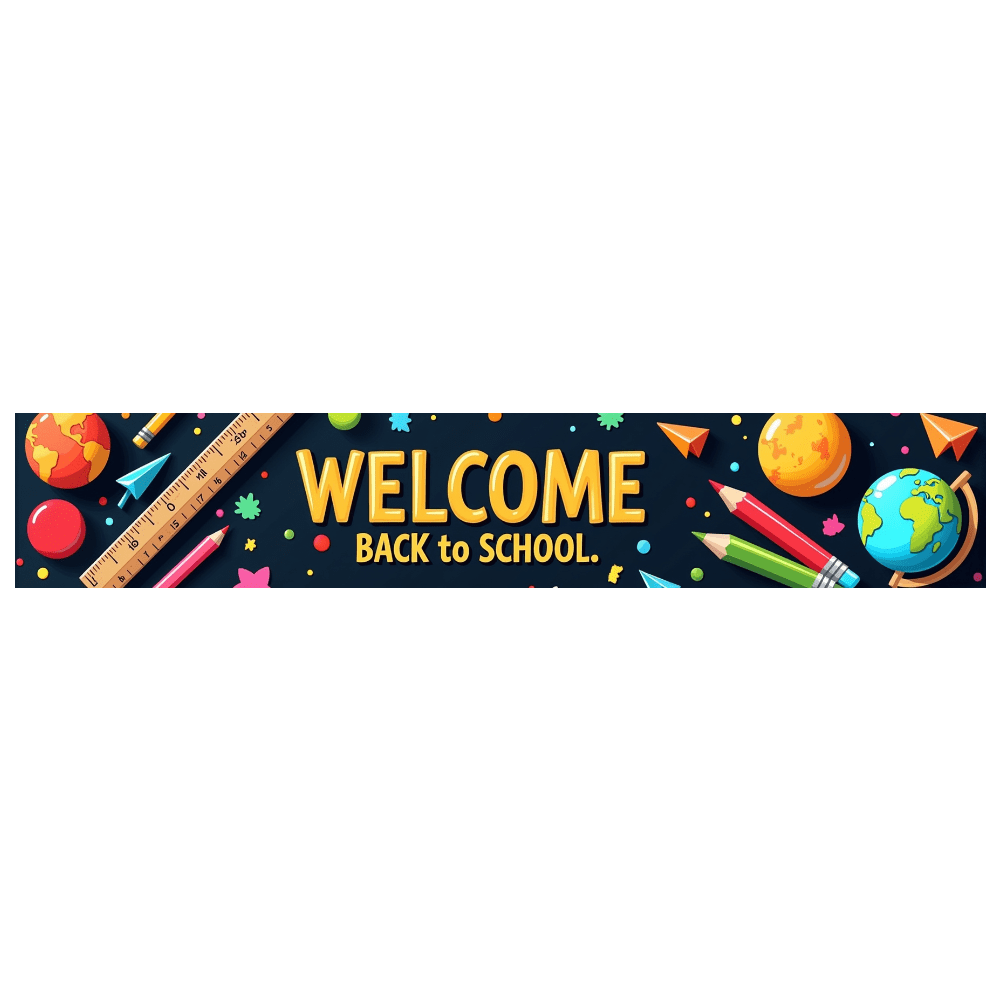 LUUFILx Colorful Welcome Back to School Banner Background Backdrop ...