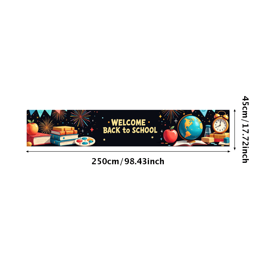 LUUFILx Colorful Welcome Back to School Banner with School Supplies ...