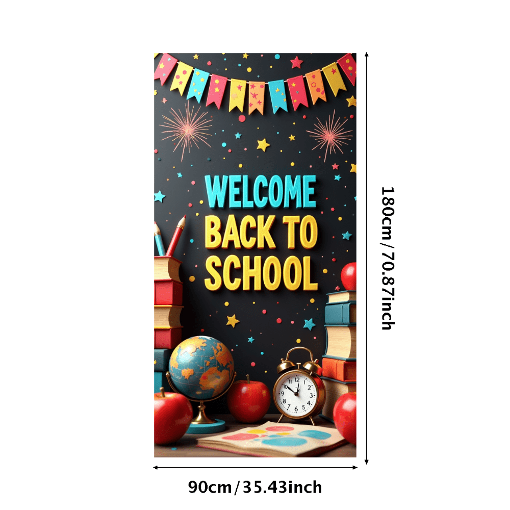 LUUFILx Colorful Welcome Back to School Banner with School Supplies ...