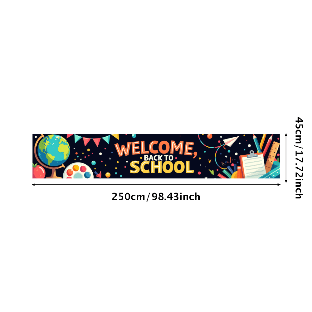 LUUFILx Colorful Welcome Back to School Banner Backdrop Background ...