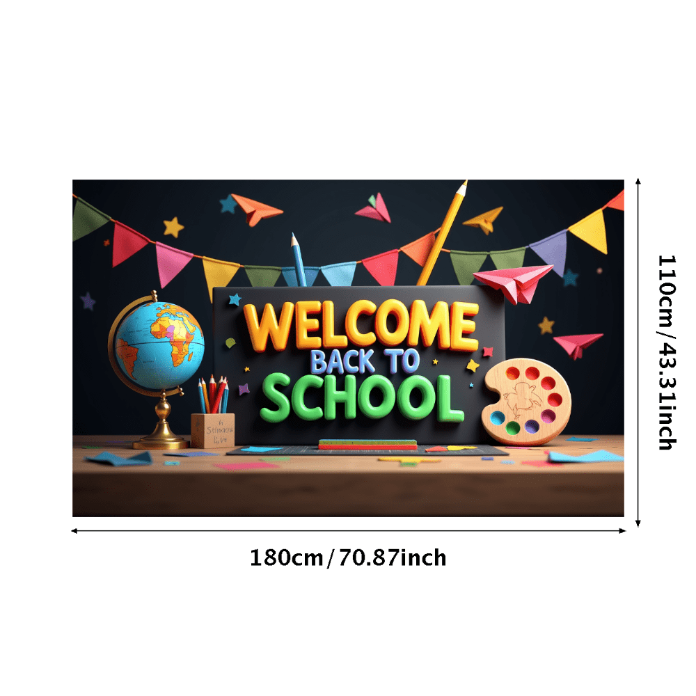 LUUFILx Colorful Welcome Back to School Banner Backdrop Background ...