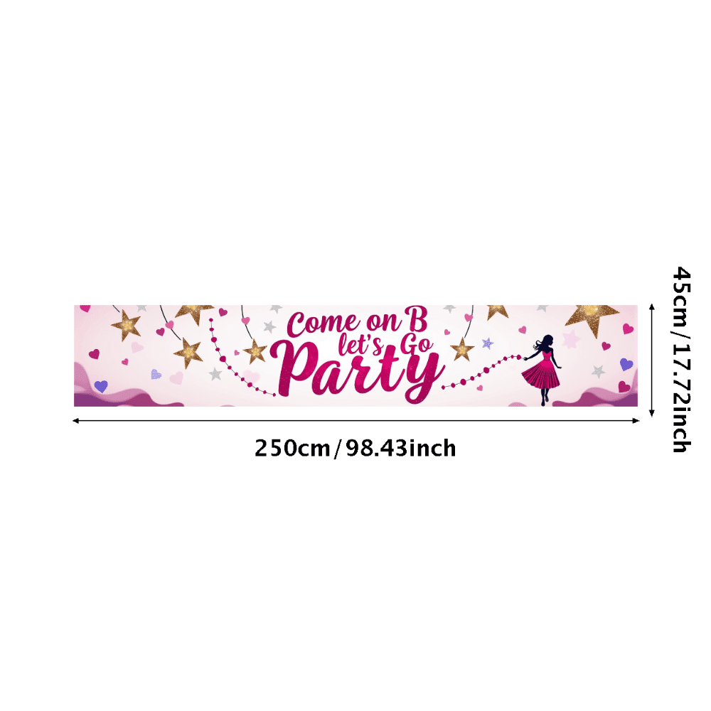 LUUFILx Come On B Let's Go Party Banner Decoration Wall Backdrop ...