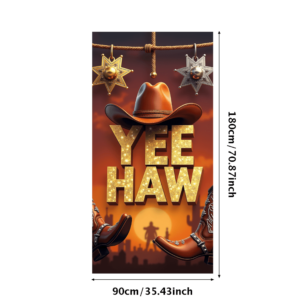 LUUFILx Cowboy Theme Party Western Backdrop Banner Photography Props ...