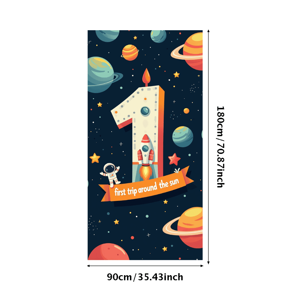 LUUFILx Cute Astronaut Rocket Space Themed Banner for First Birthday ...