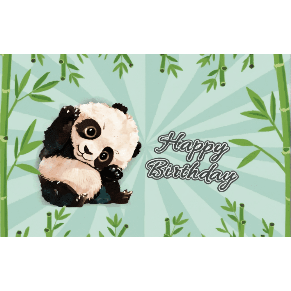 LUUFILx Cute Cartoon Panda Backdrop Bamboo Flower Panda Theme ...