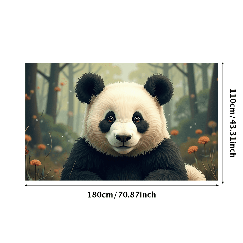 LUUFILx Cute Panda Forest Photography Backdrop Backdrop Printing ...