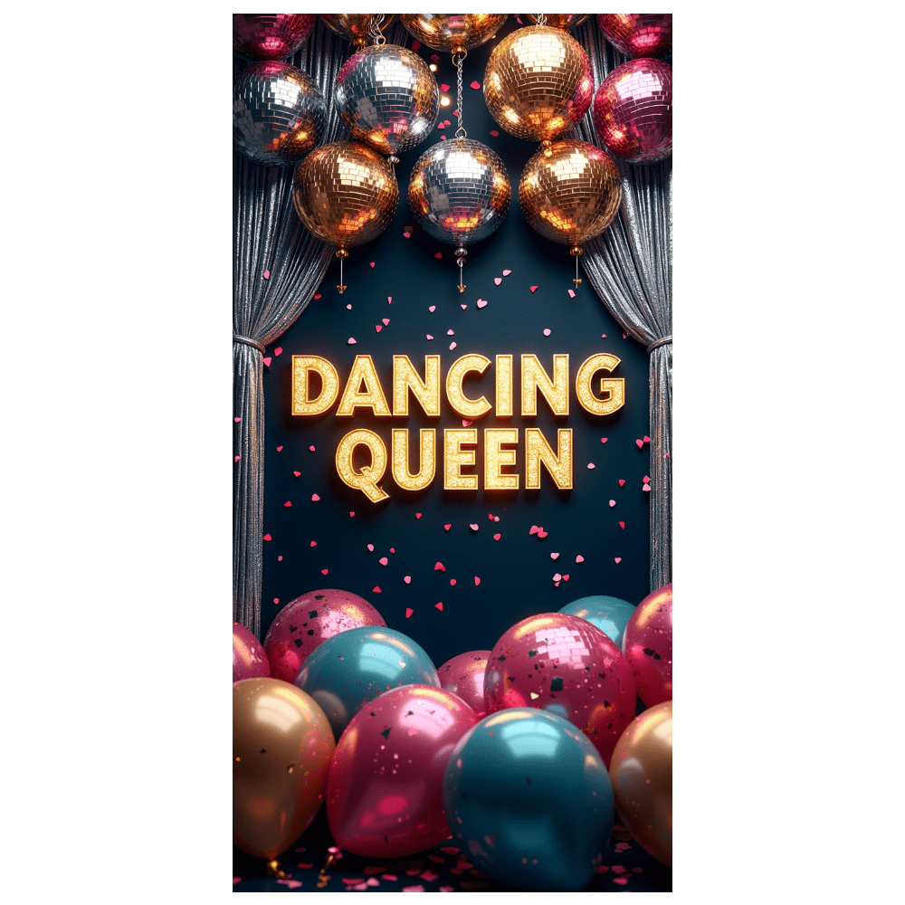 LUUFILx Dancing Queen Disco Party Banner Backdrop Celebration Decor ...