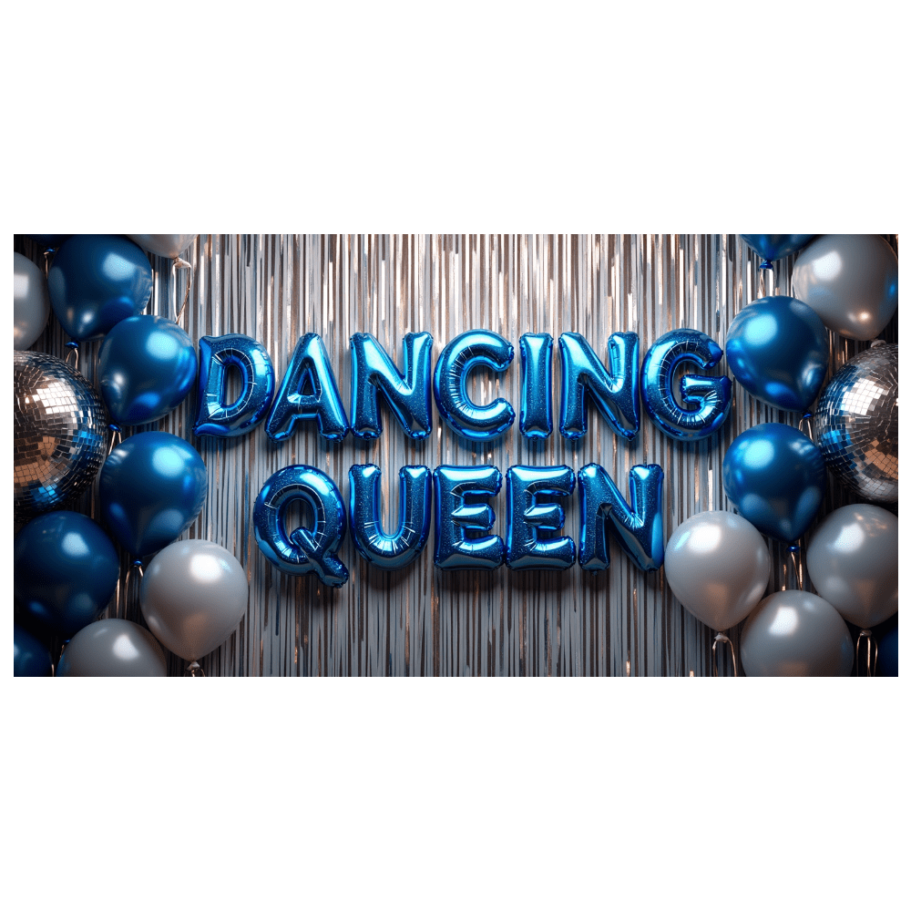 LUUFILx Dancing Queen Party Banner with Balloons Disco Theme Backdrop ...