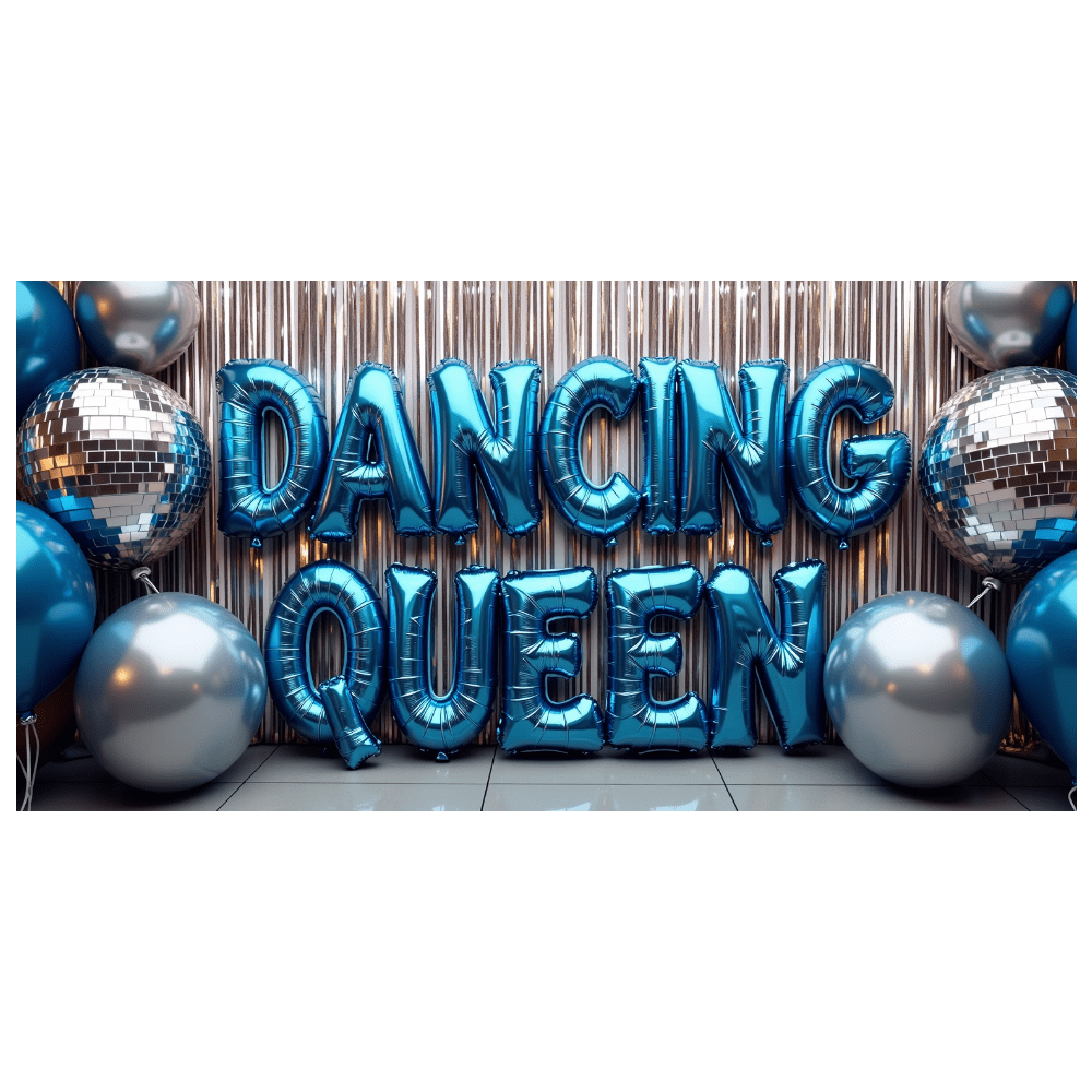 LUUFILx Dancing Queen Party Banner with Balloons Disco Theme Backdrop ...