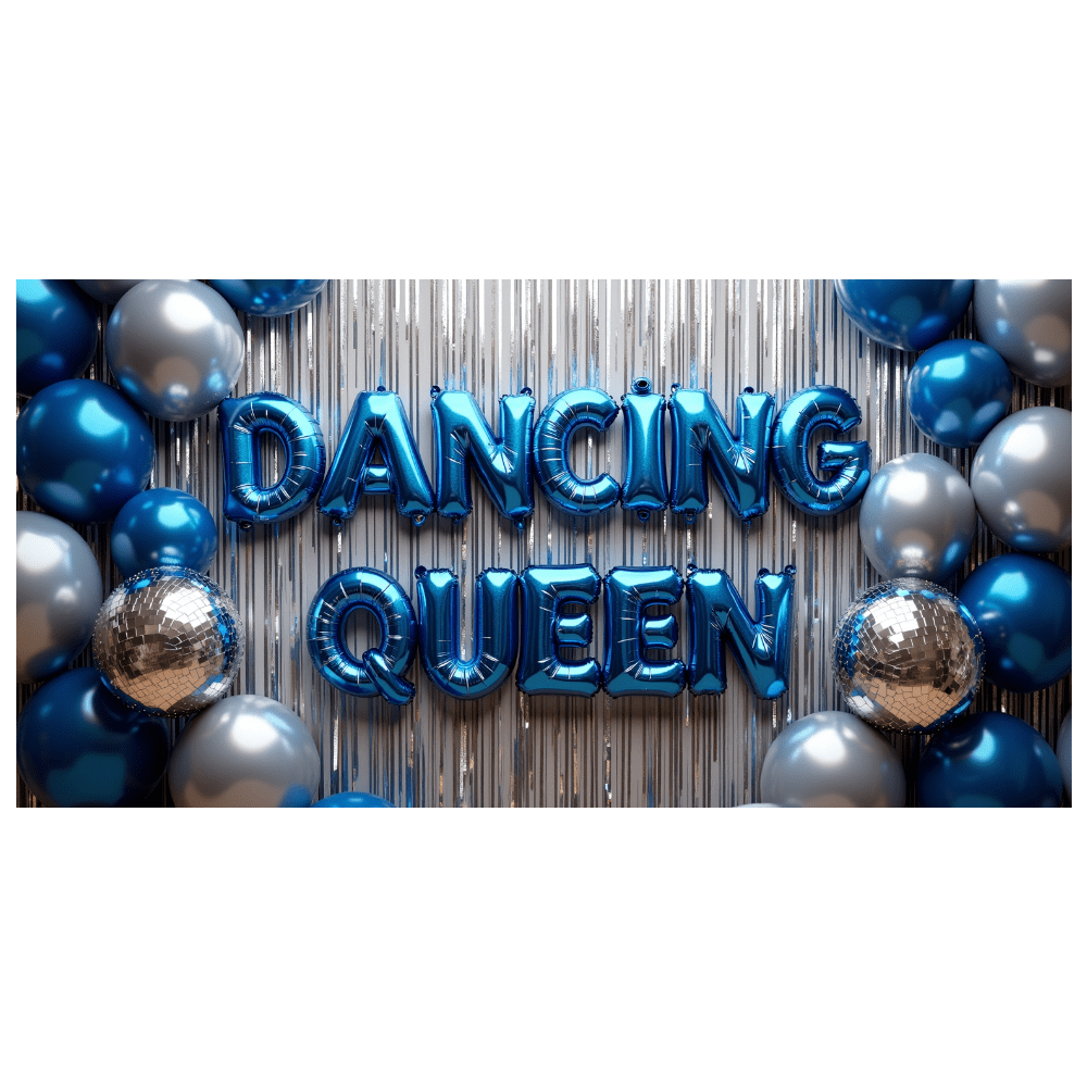 LUUFILx Dancing Queen Party Banner with Balloons Disco Theme Backdrop ...