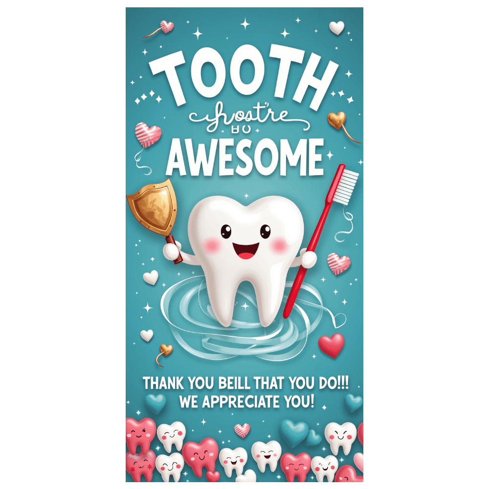 LUUFILx Dental Appreciation Backdrop Banner Tooth Theme Party ...