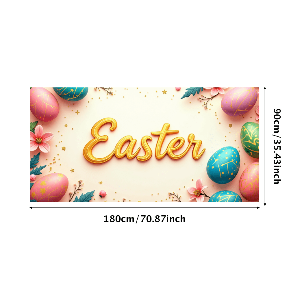LUUFILx Easter Background Banner with Colorful Eggs for Spring ...