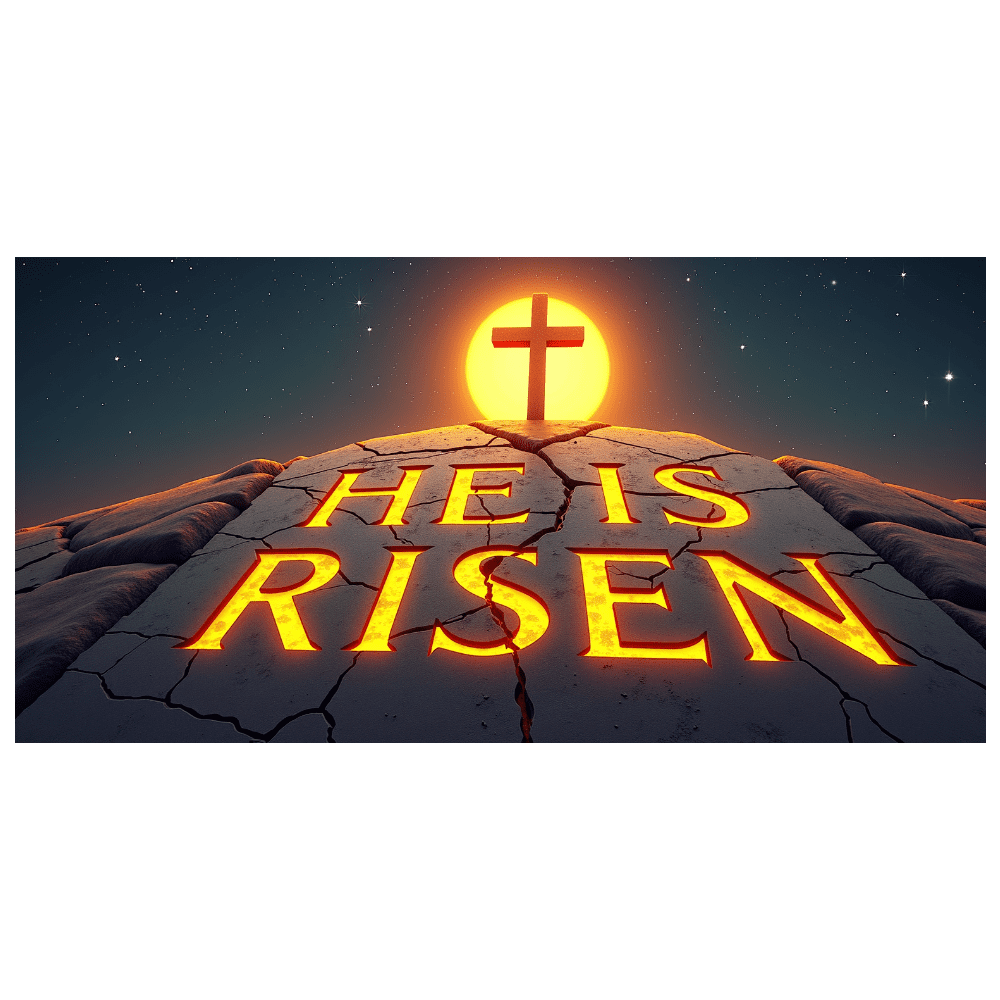 LUUFILx Easter Themed He Is Risen Backdrop Banner Background Party Decorations Easter ...