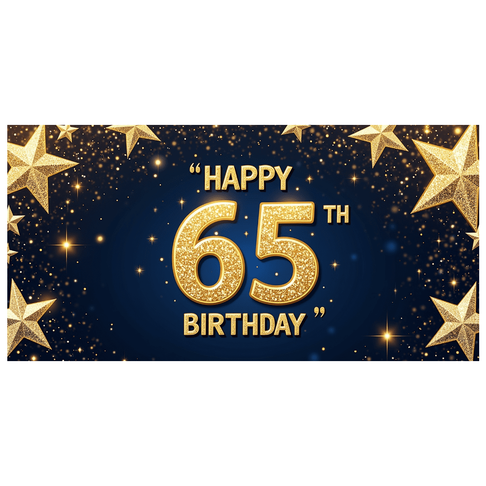 LUUFILx Elegant 65th Birthday Backdrop Banner Decorations for Party ...