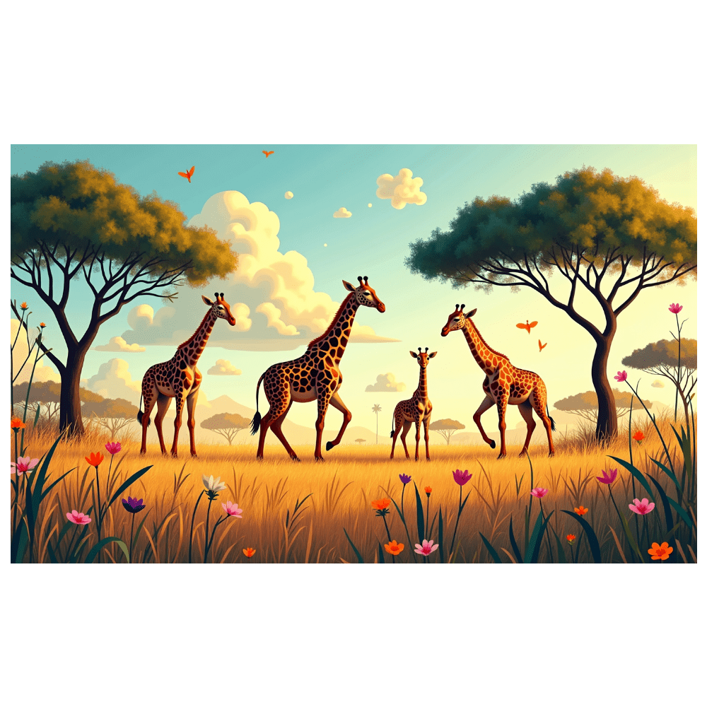 LUUFILx Elephant Safari Backdrop Background Stunning Sunset Clouds ...