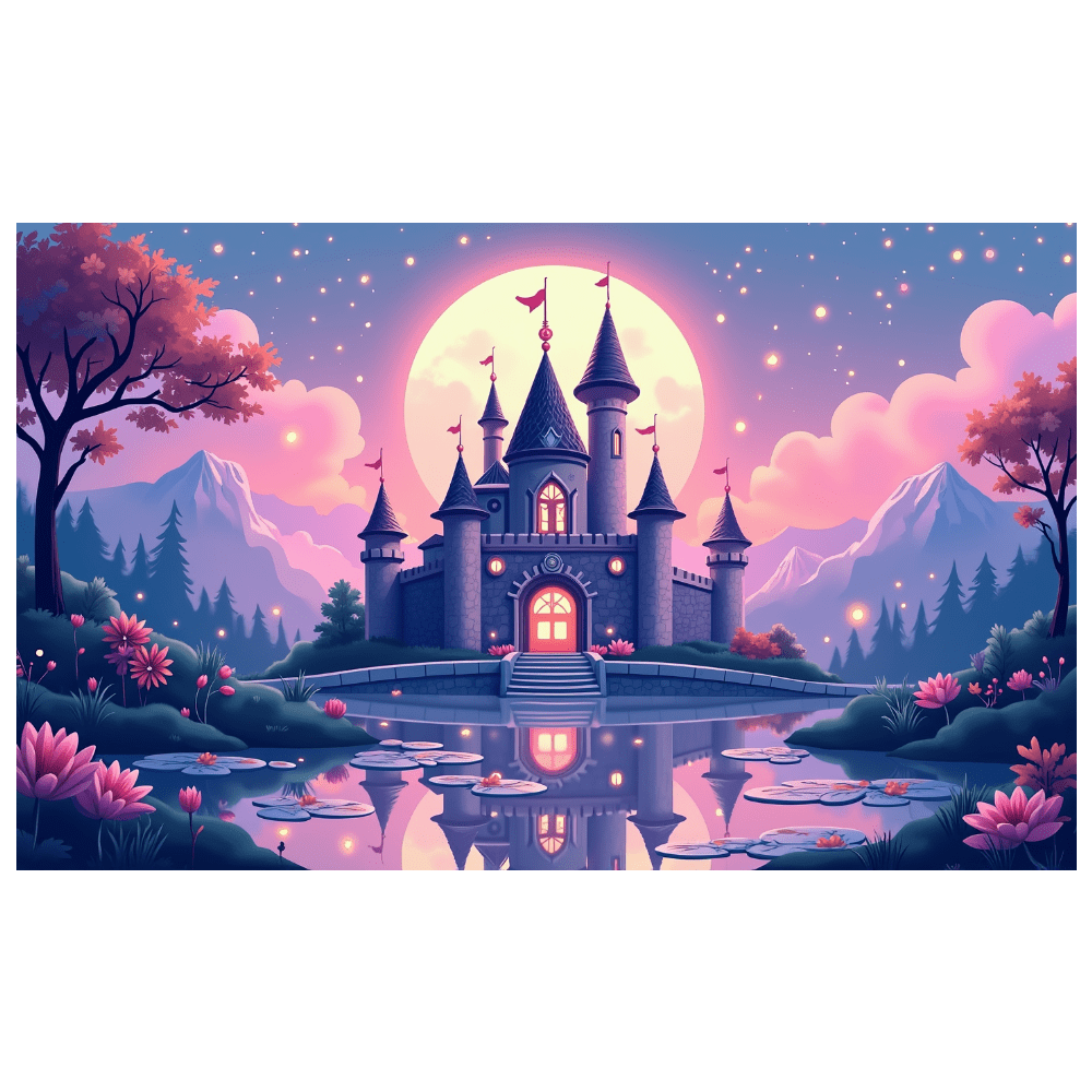 LUUFILx Enchanted Castle Backdrop Birthday Party Fairytale Banner ...
