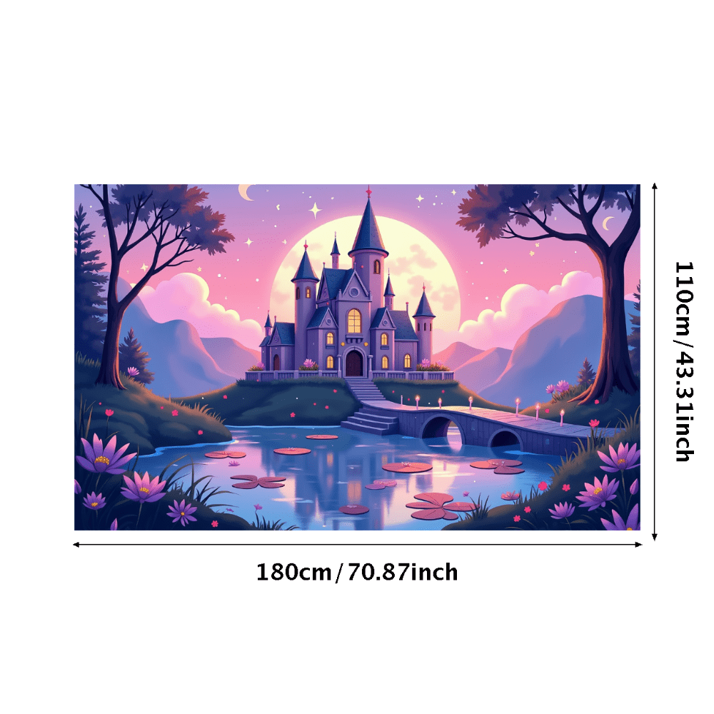 LUUFILx Enchanted Castle Backdrop Birthday Party Fairytale Banner ...
