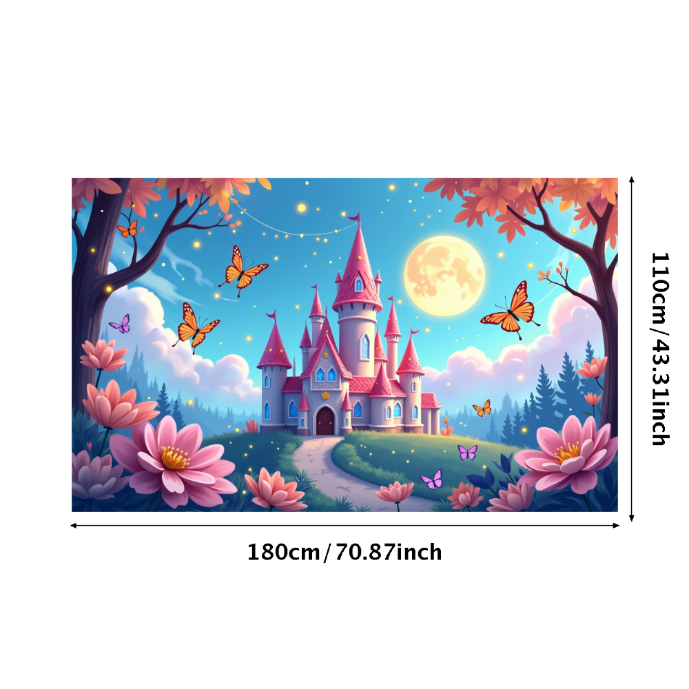 LUUFILx Fairy Tale Castle Backdrop Decor Photography Props Scenic ...