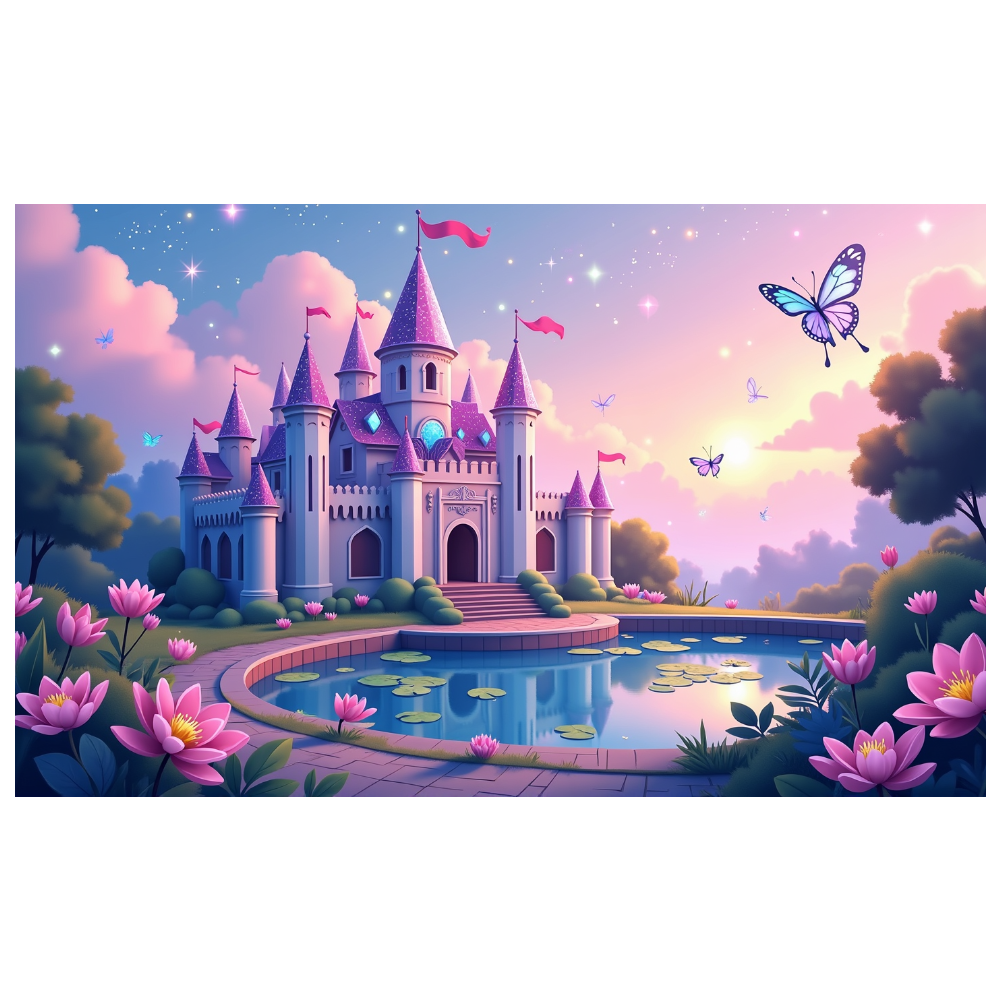 LUUFILx Fairy Tale Castle Backdrop Decor Photography Props Scenic ...