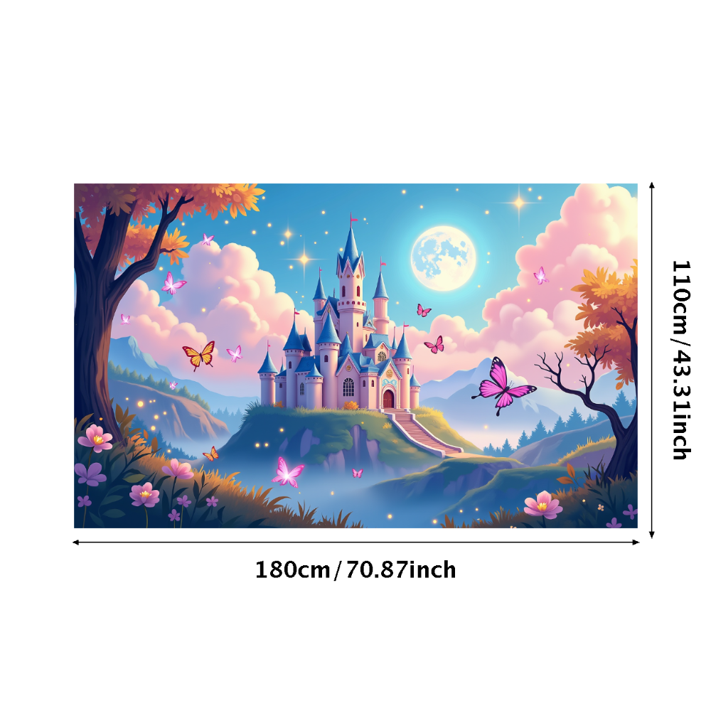 LUUFILx Fairy Tale Castle Backdrop Decor Photography Props Scenic ...
