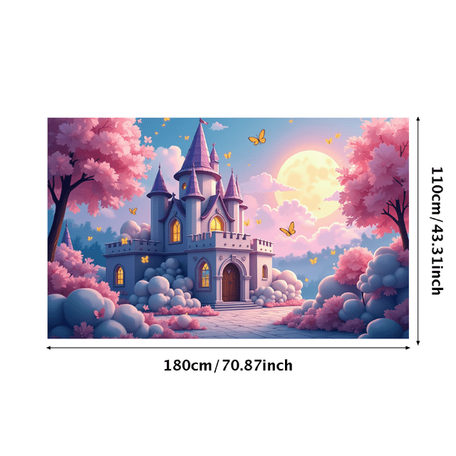 LUUFILx Fairytale Castle Backdrop Banner Photography Props Decorations ...