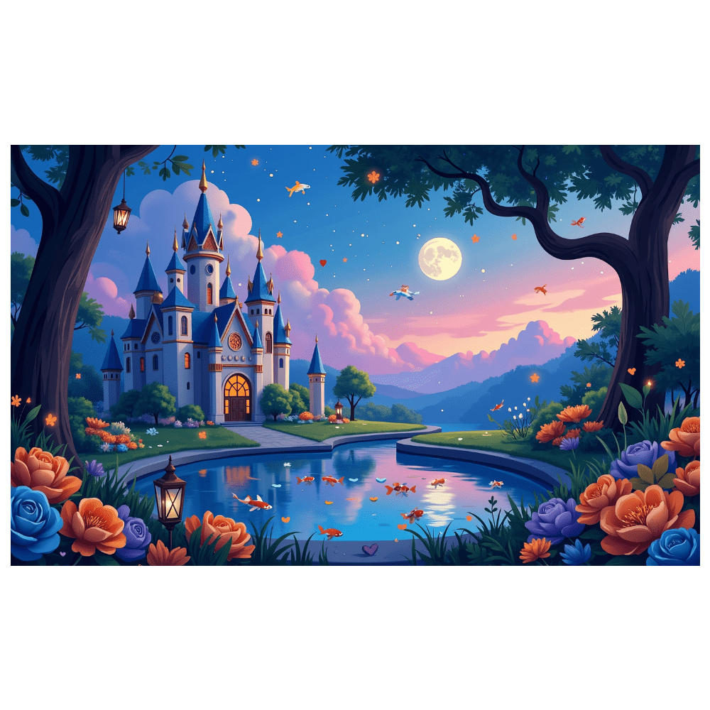 LUUFILx Fairytale Castle Backdrop Banner for Kids Party Wedding Photo ...