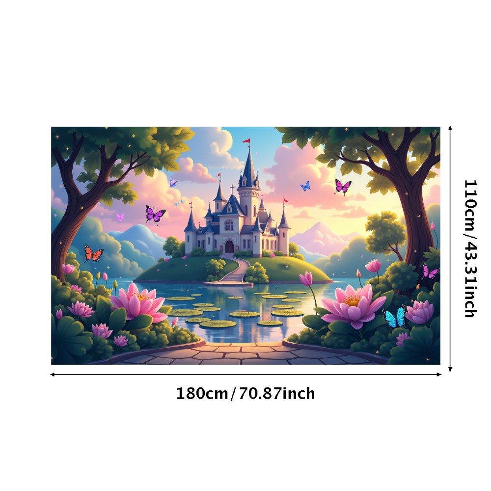 LUUFILx Fairytale Castle Backdrop Banner for Kids Party Wedding Photo ...