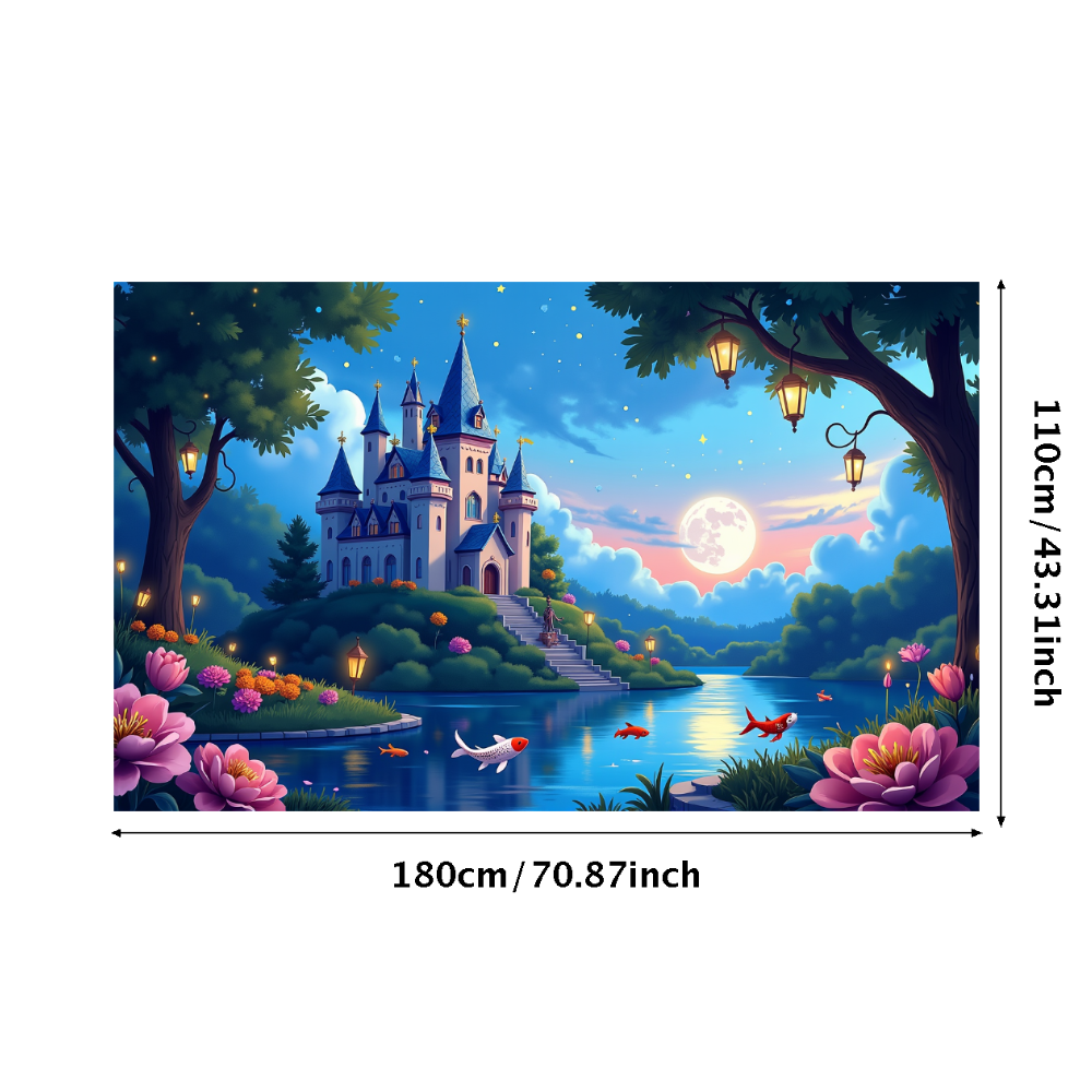 LUUFILx Fairytale Castle Backdrop Banner for Kids Party Wedding Photo ...