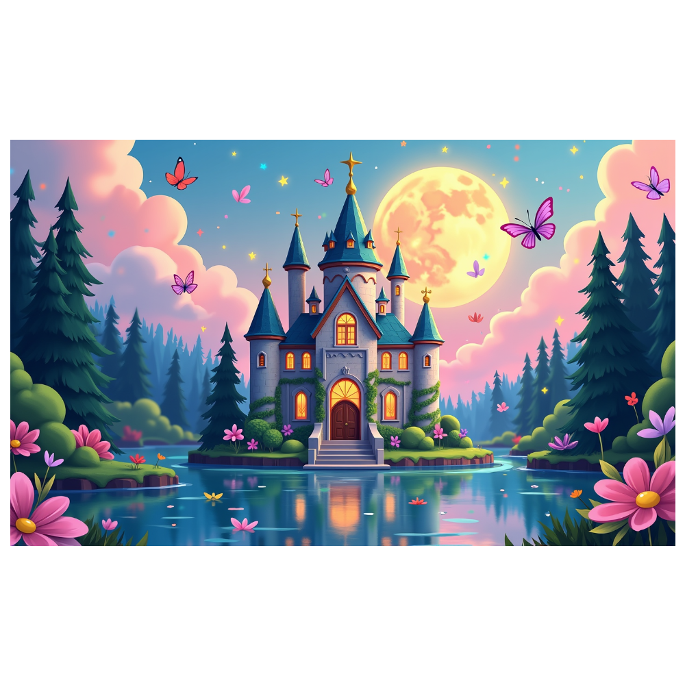 LUUFILx Fantasy Castle Backdrop Banner for Events and Decorations ...