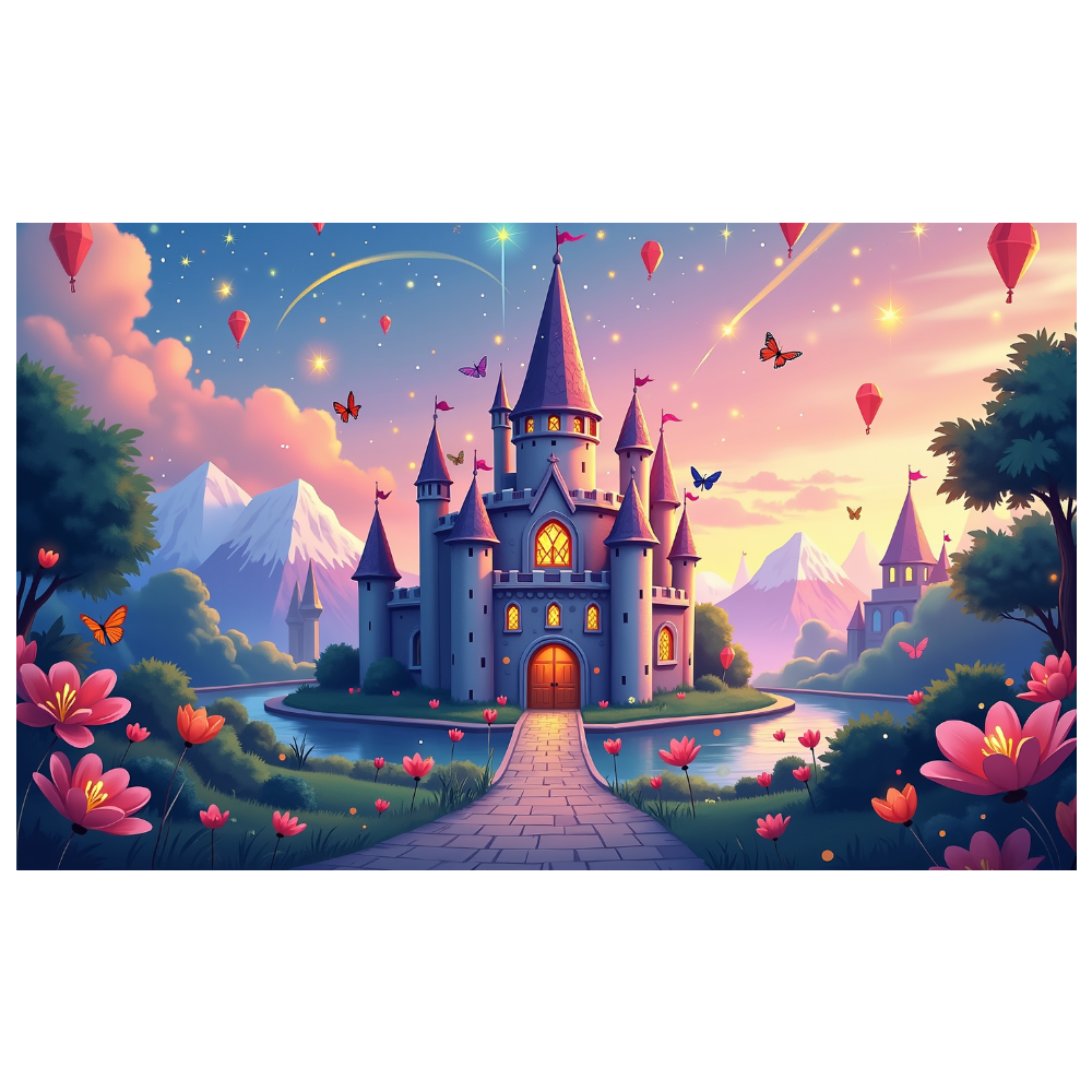 LUUFILx Fantasy Castle Backdrop Banner for Events and Decorations ...