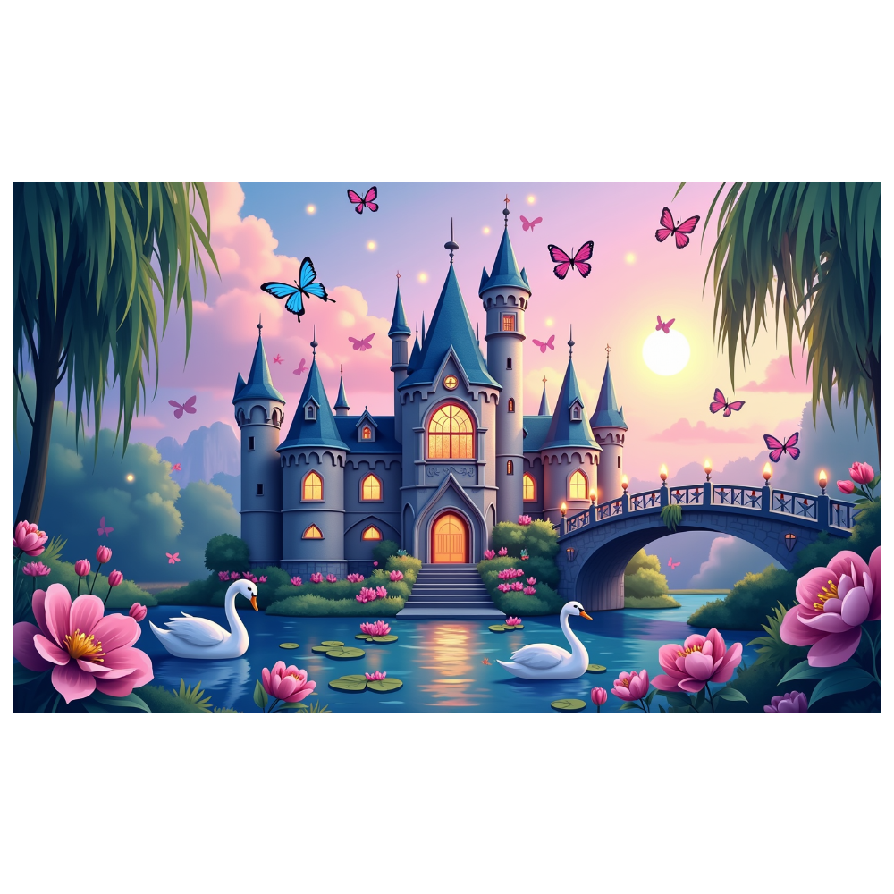 LUUFILx Fantasy Castle Backdrop Fairy Tale Theme for Birthday Party ...