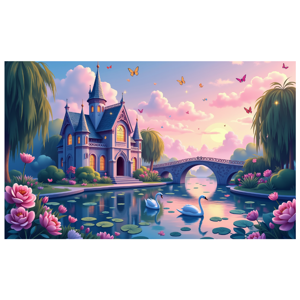 LUUFILx Fantasy Castle Backdrop Fairy Tale Theme for Birthday Party ...
