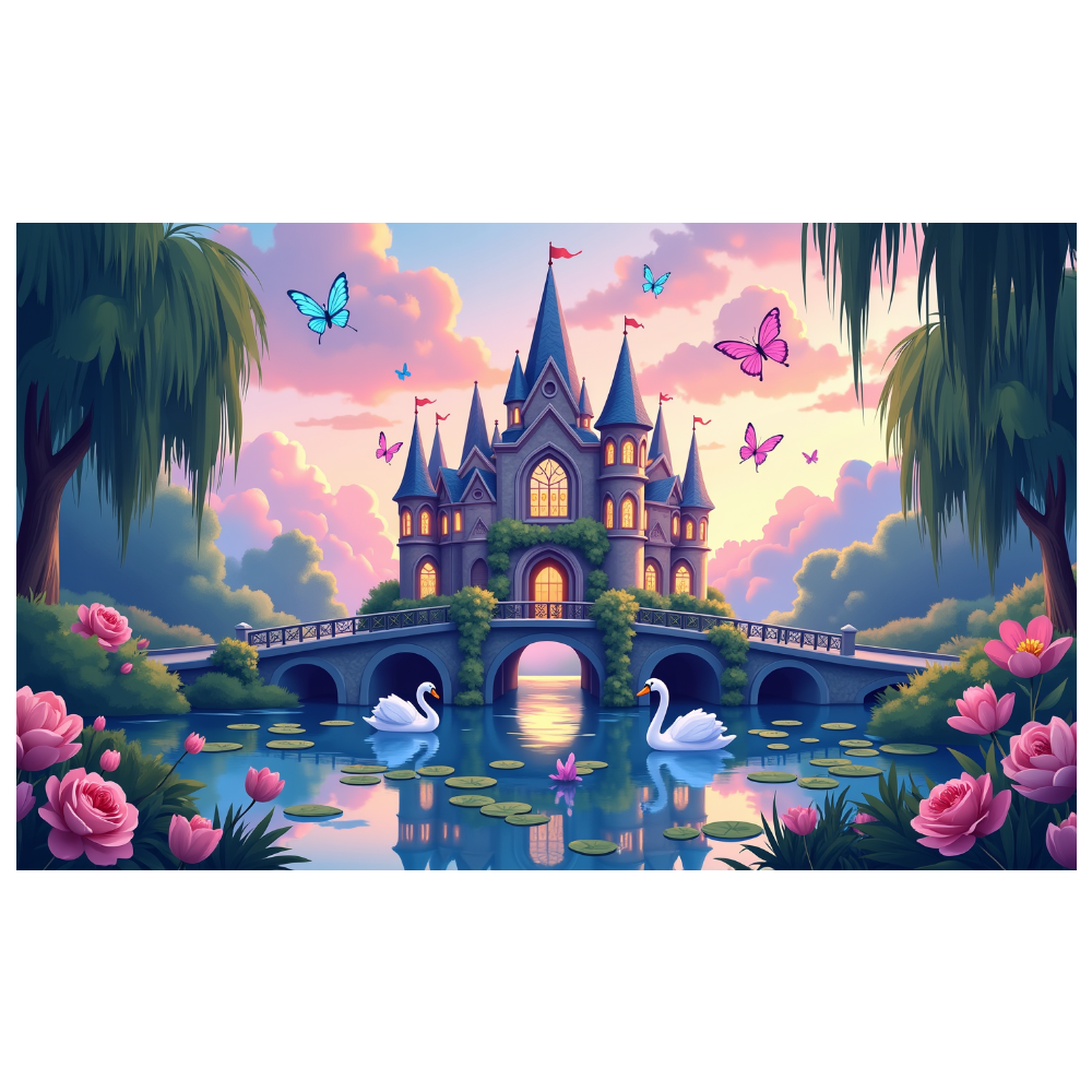 LUUFILx Fantasy Castle Backdrop Fairy Tale Theme for Birthday Party ...