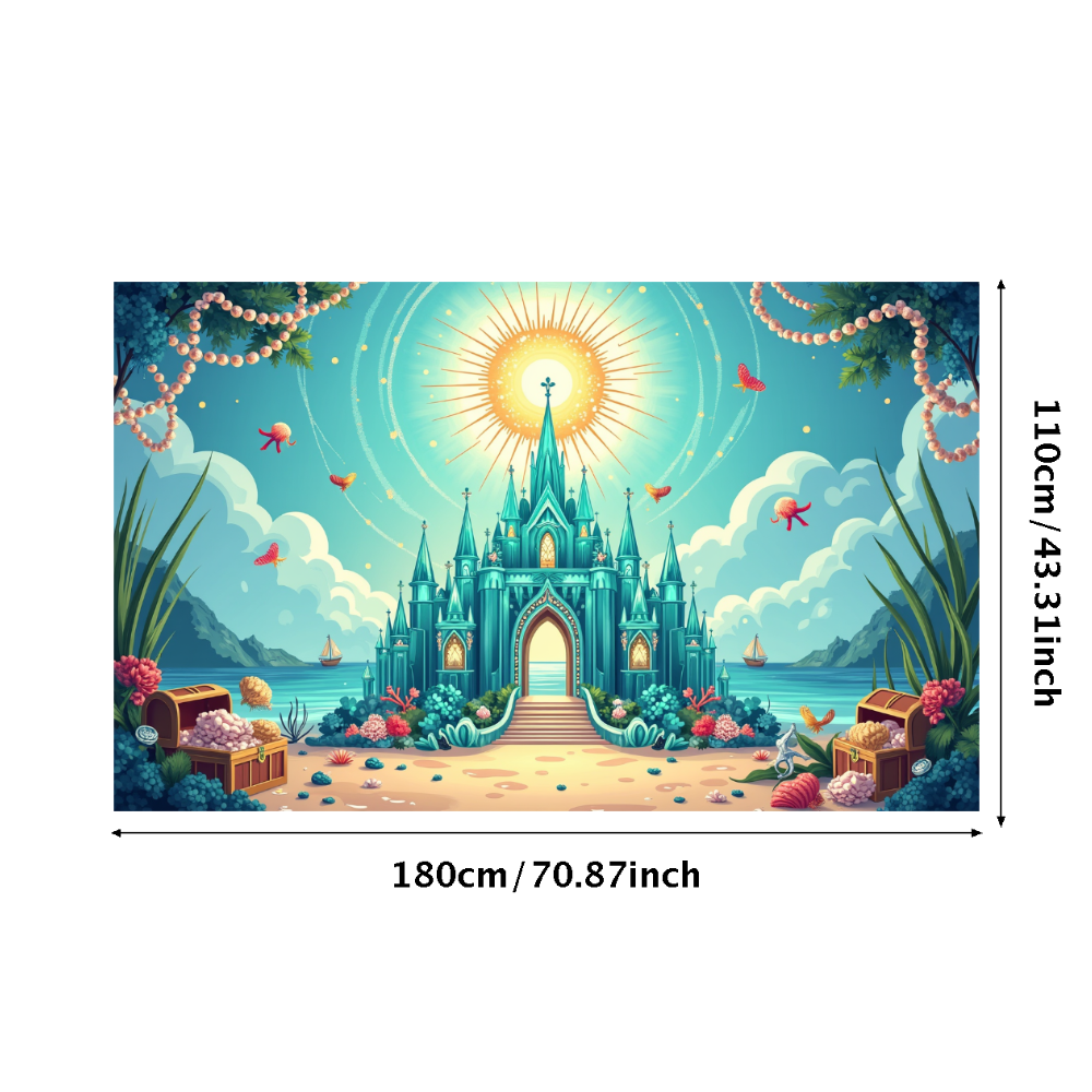 LUUFILx Fantasy Castle Beach Backdrop Birthday Party Decorations ...