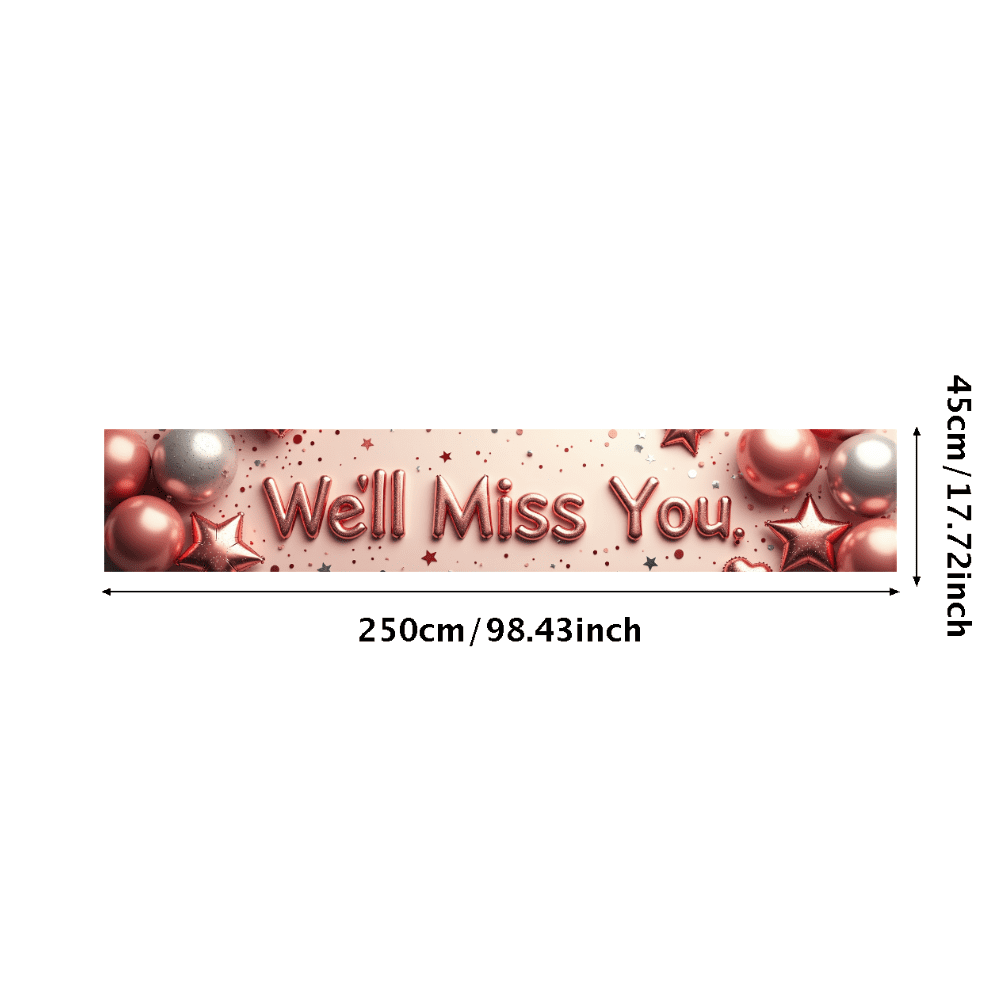 LUUFILx Farewell Balloon Banner Backdrop with Colorful Heart ...