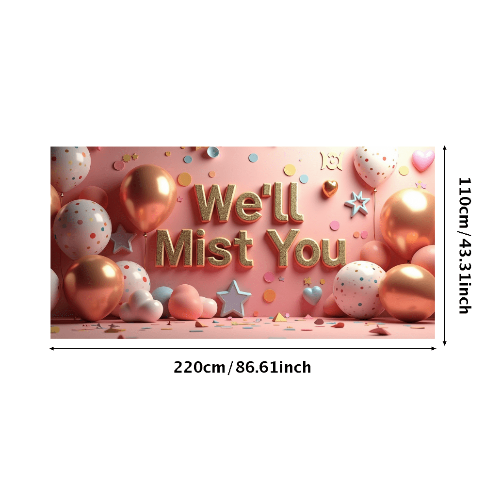 LUUFILx Farewell Decoration Backdrop Banner Party Supplies Confetti ...