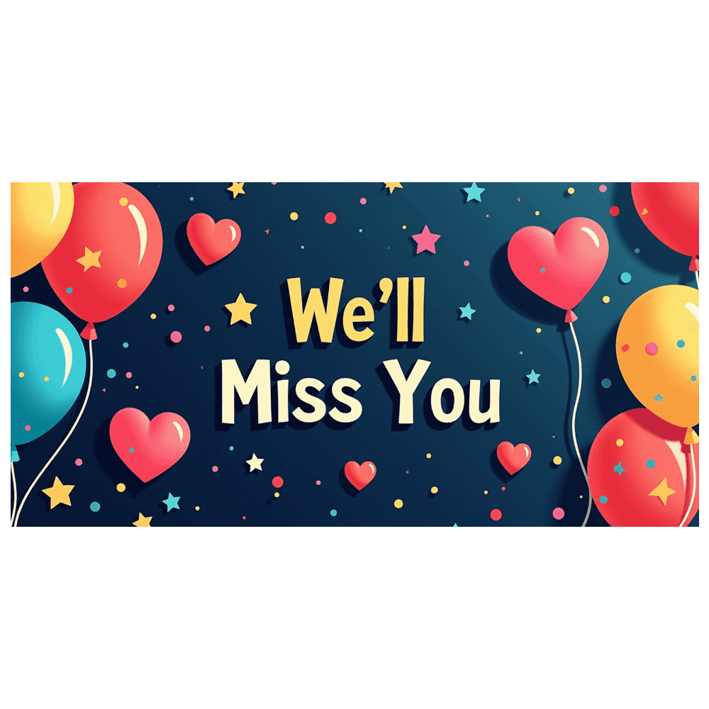 LUUFILx Farewell Decoration Backdrop Banner Party Supplies Confetti ...