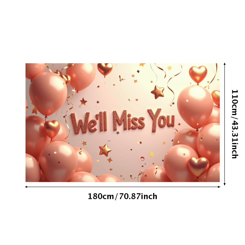 LUUFILx Farewell Decoration Backdrop Banner Party Supplies Confetti ...