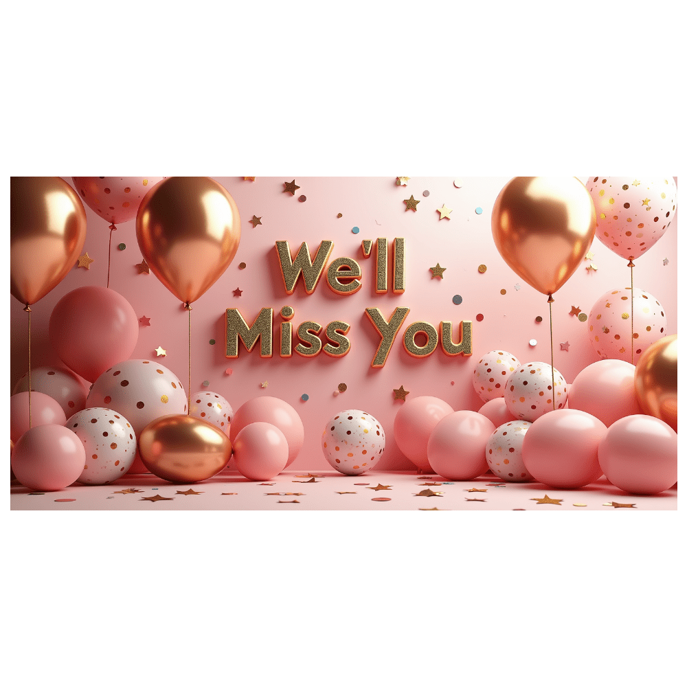 LUUFILx Farewell Decoration Backdrop Banner Party Supplies Confetti ...