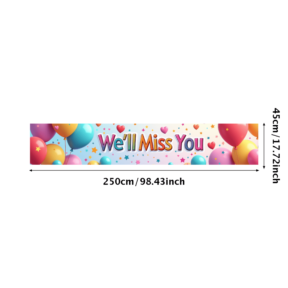 LUUFILx Farewell Decoration Backdrop Banner Party Supplies Confetti ...