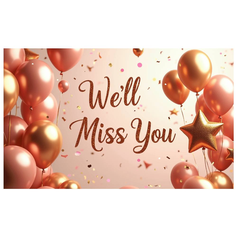 LUUFILx Farewell Decoration Backdrop Banner Party Supplies Confetti ...
