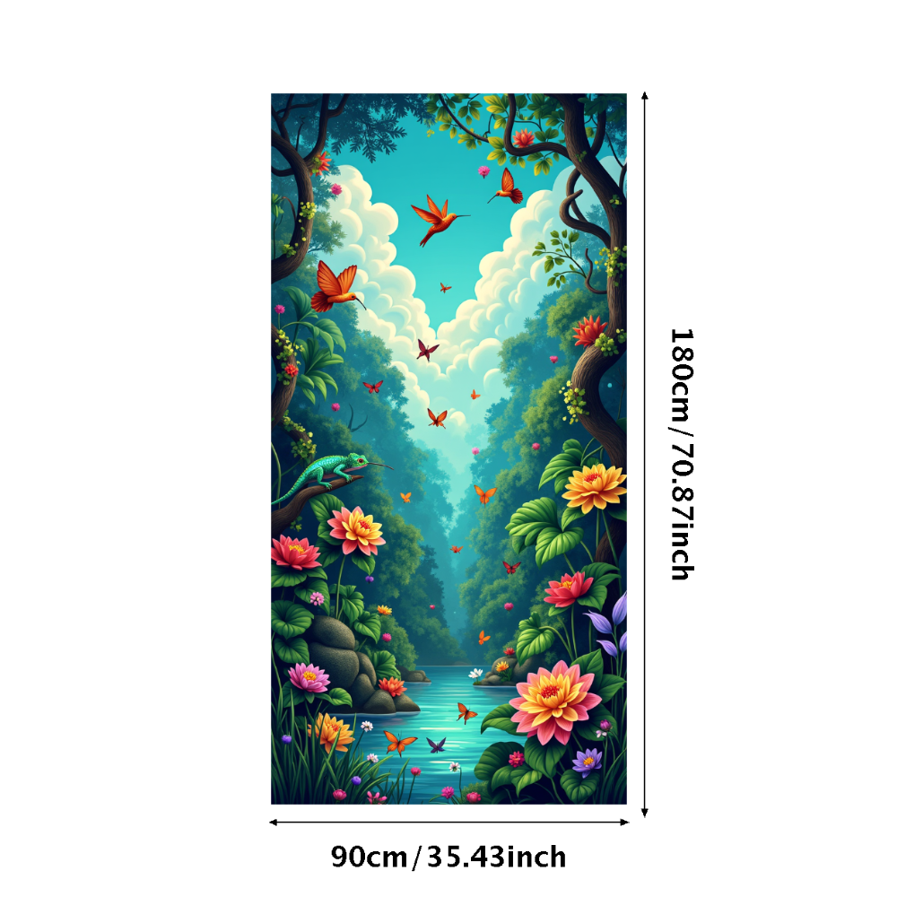 LUUFILx Floral Nature Backdrop Banner Enchanted Forest Decoration for ...